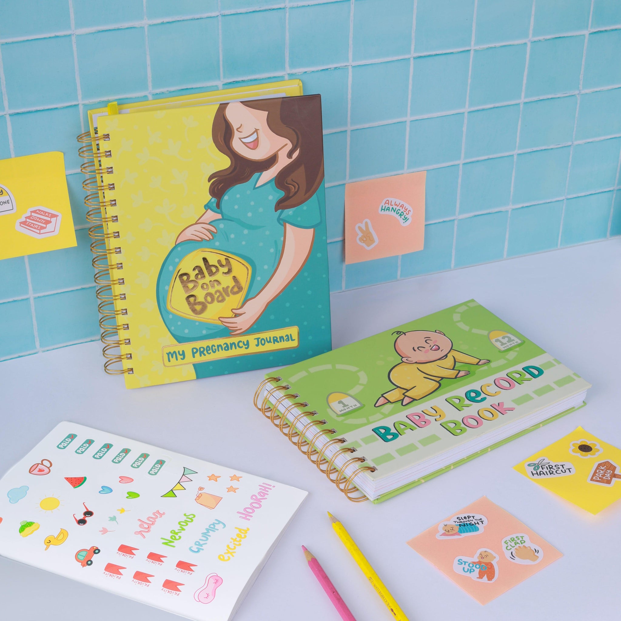 Ultimate Motherhood Bundle – Pregnancy Journal & Baby Record Book Set